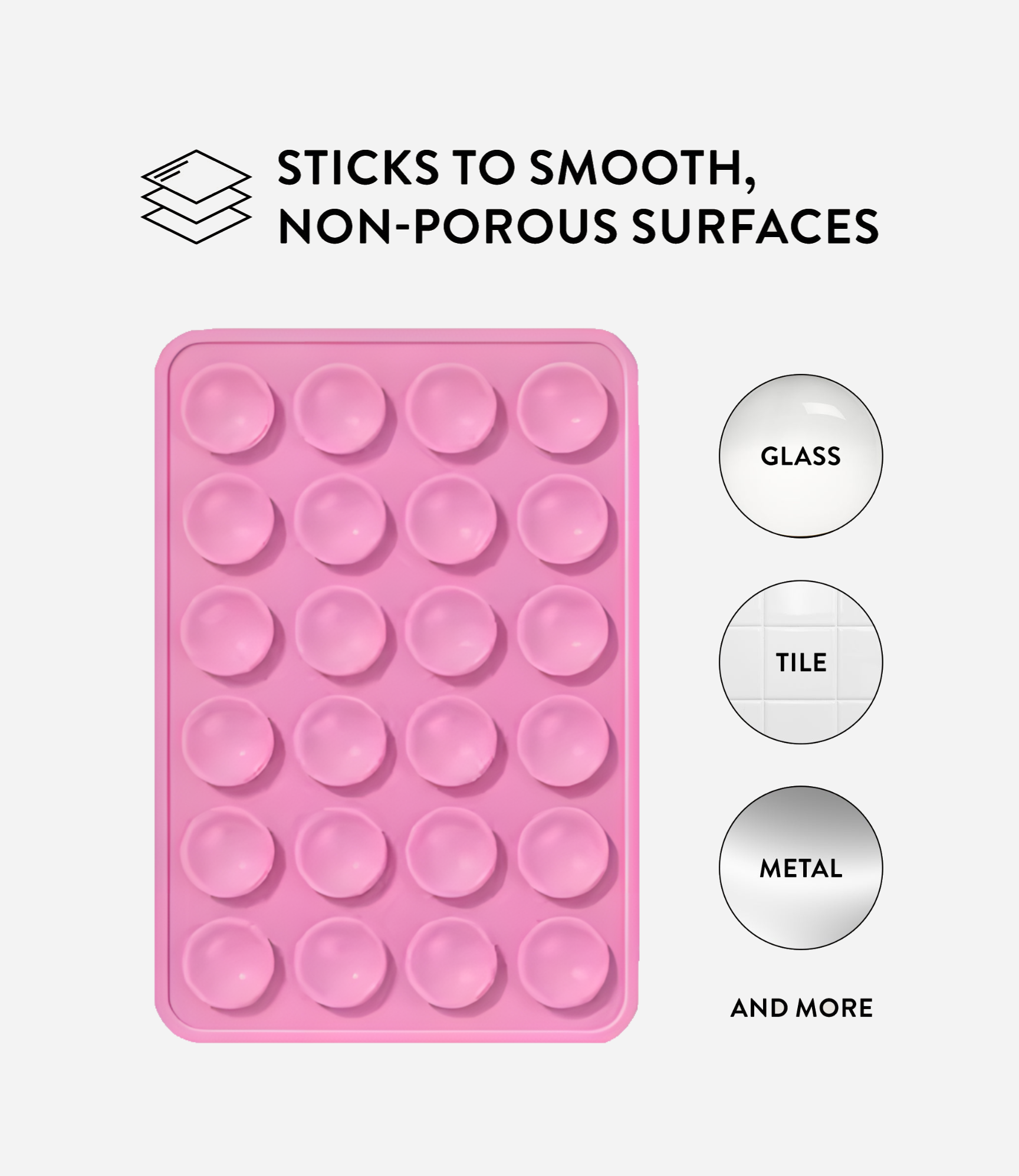 Soft Silicone Suction Phone Sticky Grip by The Case Company