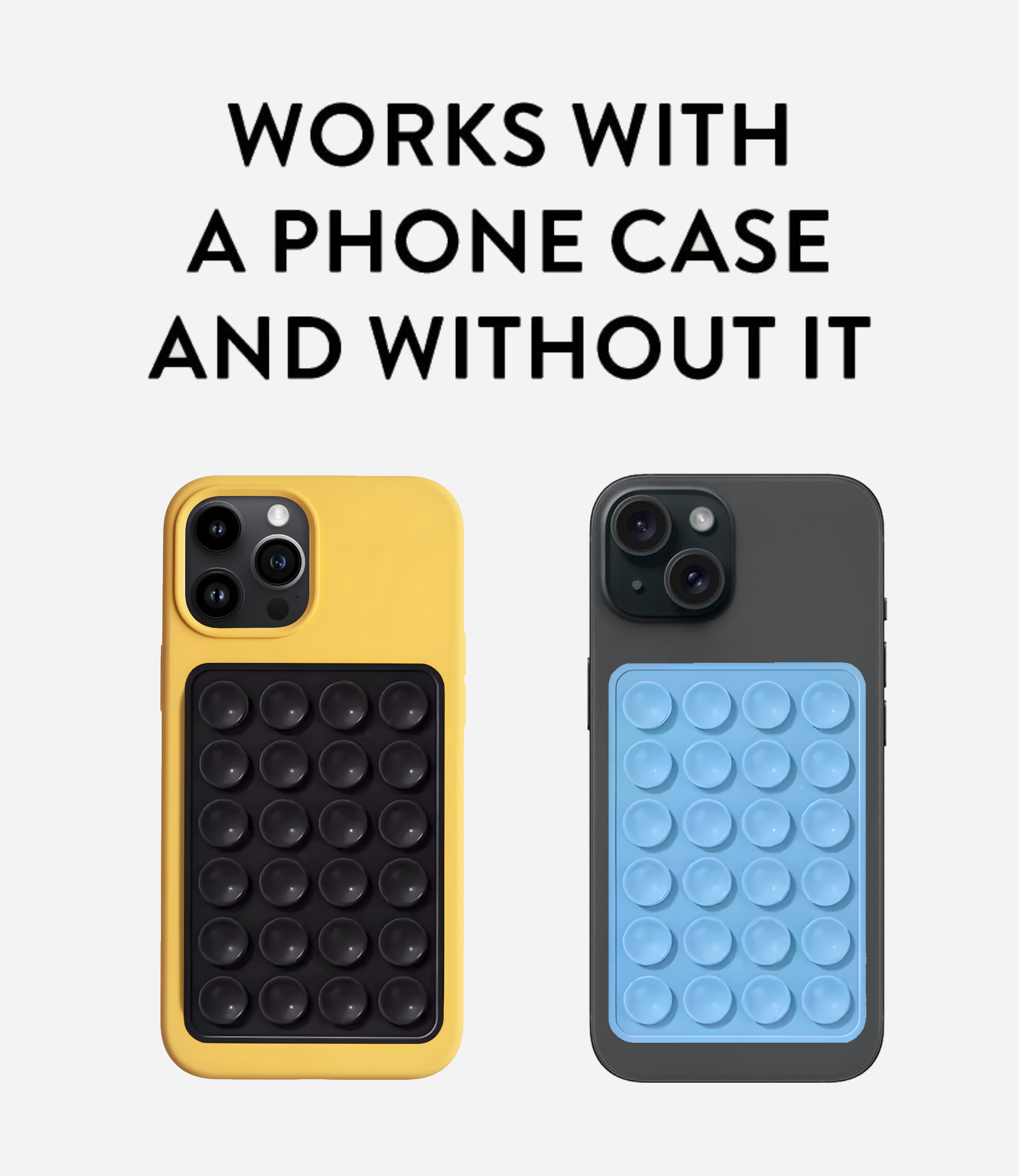 Soft Silicone Suction Phone Sticky Grip by The Case Company