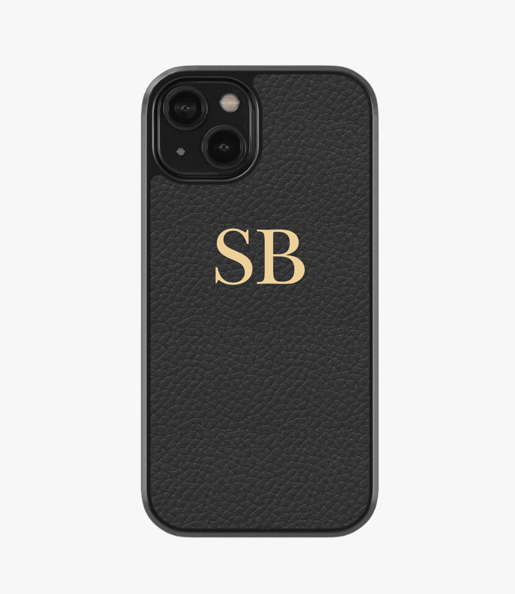 Small Initial Customized Premium Leather Phone Case by The Case Company