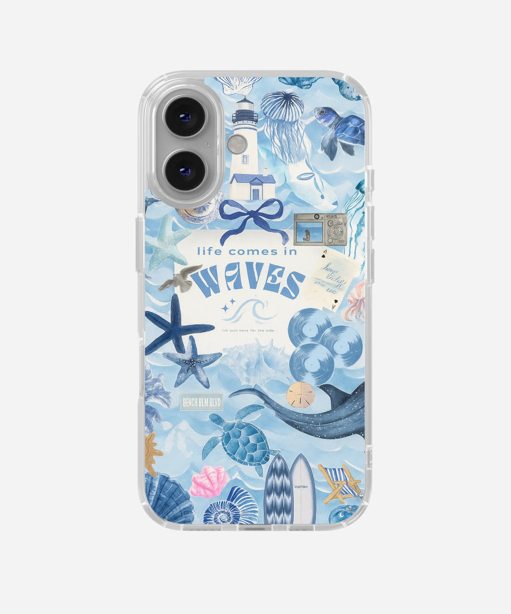 Life in Waves Clear Silicone Phone Case by The Case Company