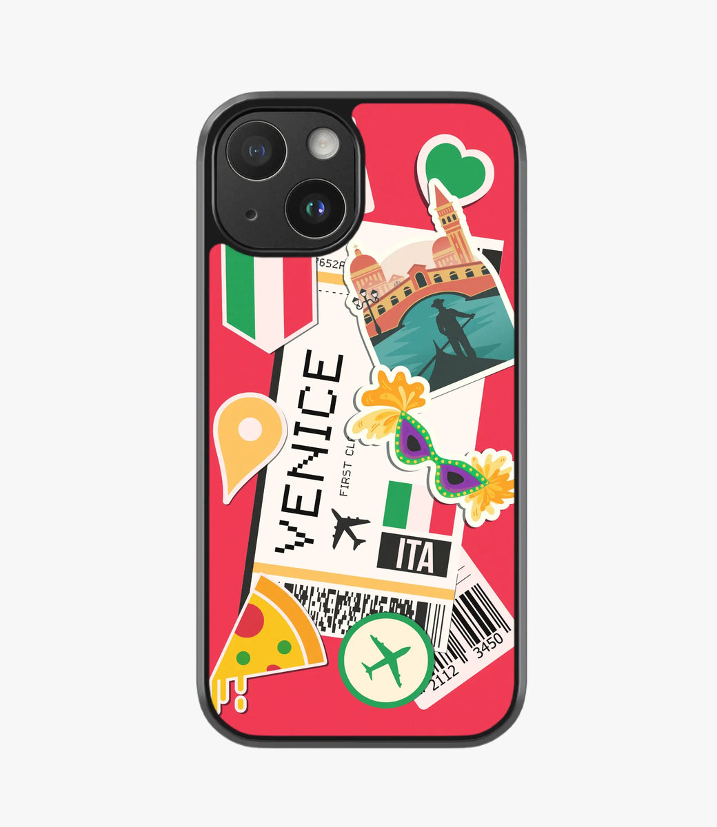 Venice Boarding Pass Hybrid Matte Phone Case by The Case Company