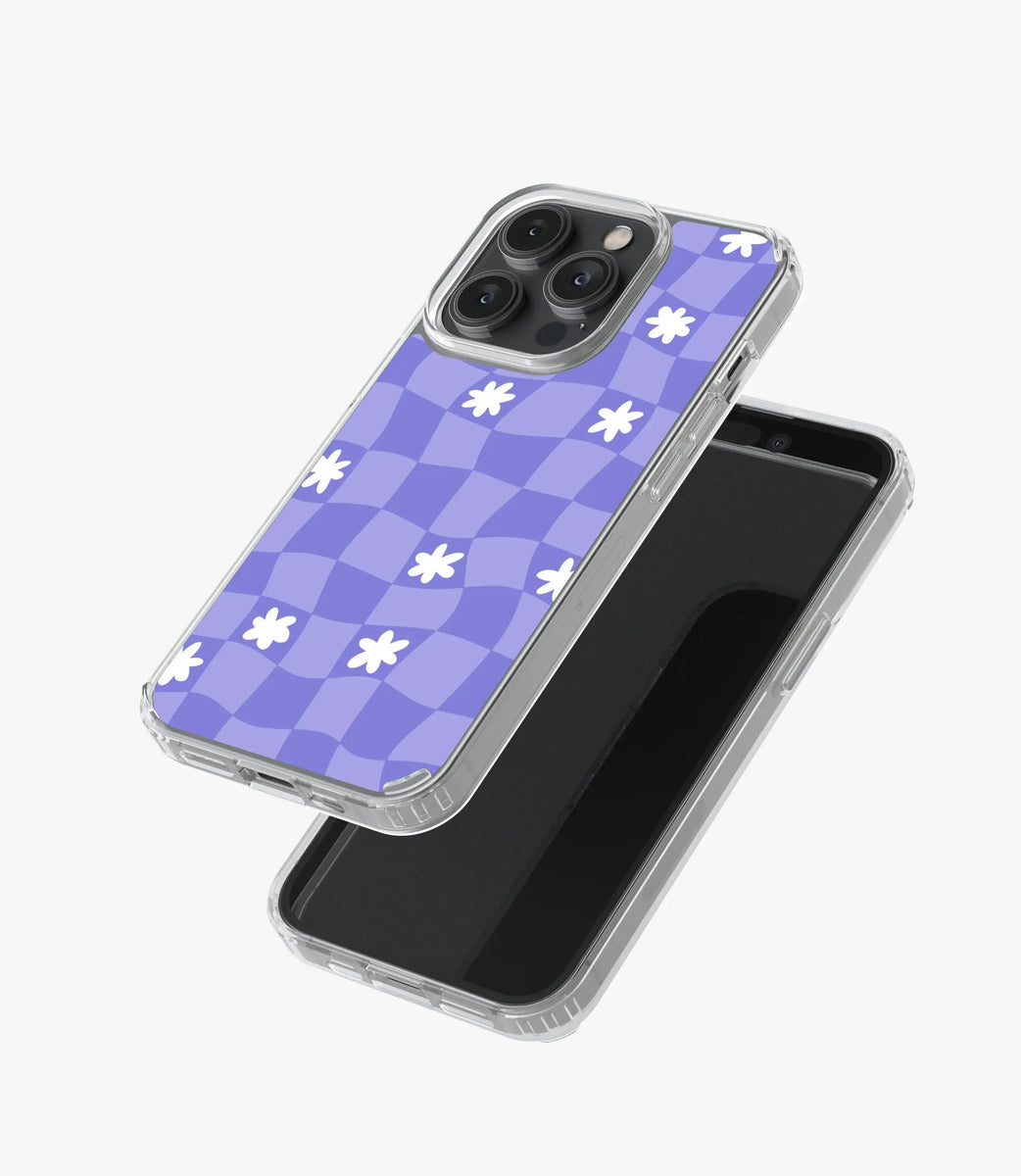 Trippy Violet Grid Silicone Case by The Case Company